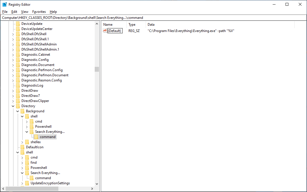Search Everything folder context menu for file system folders only - voidtools forum