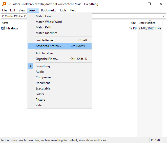 Warning - Very simple question - I do not know how to do this simple thing though - voidtools forum