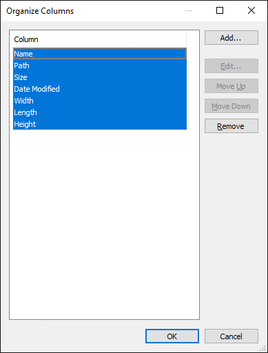 Is there a way to get the order of the columns like they are set in ...